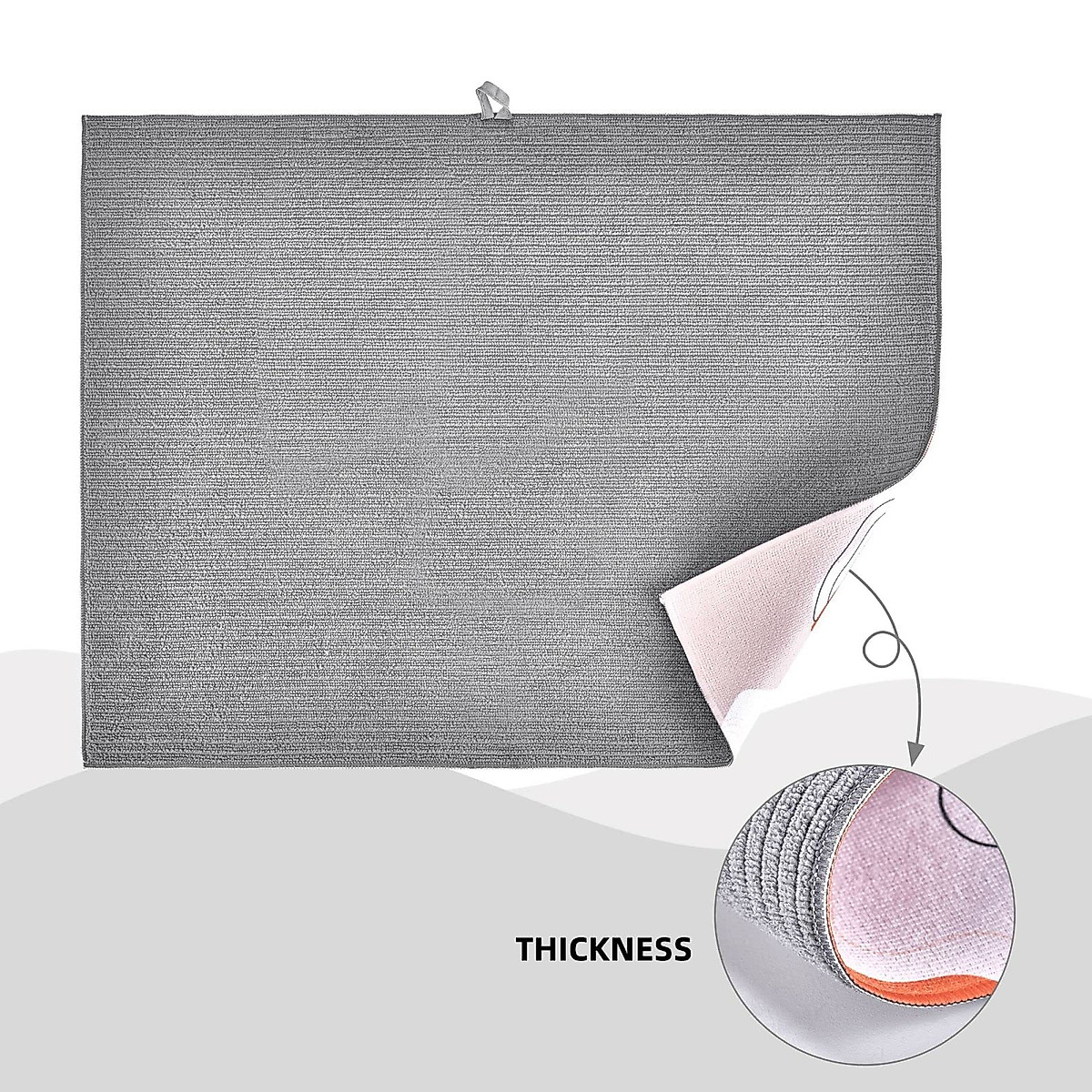 Yellow Sunflower Dish Drying Mat for Kitchen Counter 18 x 24 Large Butterfly Microfiber Absorbent Drying Pad Washable Kitchen Accessories