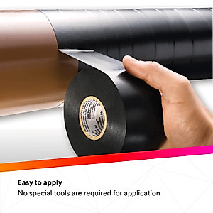 3M Scotchrap Vinyl Corrosion Protection Tape 50, Unprinted, 2 in x 100 ft, Black