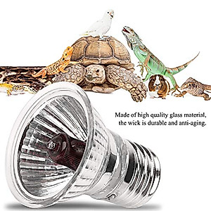 Hilitand Reptile Light Bulb,1Pc UVA UVB Reptile Heating Light Bulb Full Spectrum 2.0 Sunlight Lamp for Snake Turtle Pet (25W),Durable