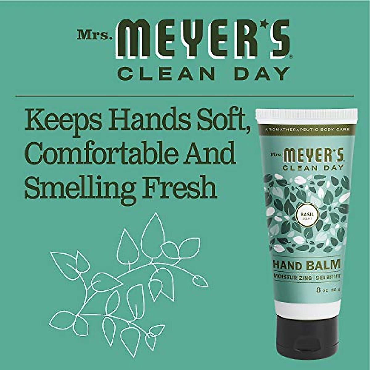 Mrs. Meyer's Moisturizing Hand Balm, Made with Essential Oils, Travel Size, Lavender, 3 oz