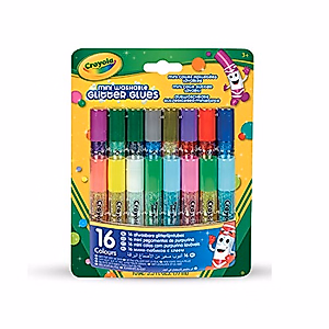 Crayola Washable Glitter Glue, Arts and Crafts Supplies, 16 Glitter Colors