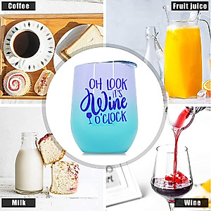 Prokitline Wine Tumbler With Sayings, Premium Stainless Steel Funny Wine Cup Glass for Men, Women, Sister, Mom, Friend Tiffany Purple