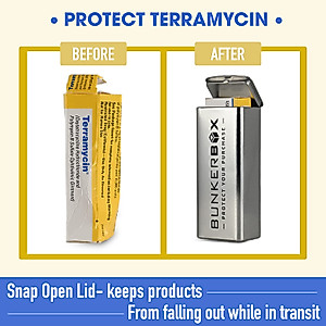 TERRAMYCIN + BUNKERBOX |Antibiotic Eye Ointment w/ Metal Box Bundle - 3.5g Tube | Infection Treatment for Dogs, Kittens, & Horses Shipped in Metal Box