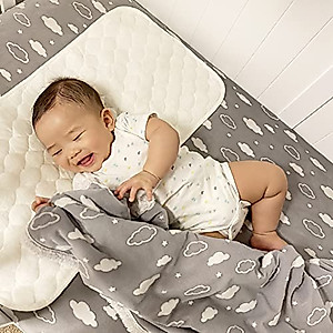 TL Care Heavenly Soft Chenille Sherpa Receiving Blanket, 3D Gray, 30" x 35", Warm and Cozy for Boys and Girls, Ideal for Baby Carrier, Stroller, and Travel