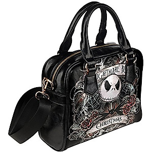 Women Shoulder Handbag Crossbody Bags with The Nigntmare Before Christamas Jack Pattern