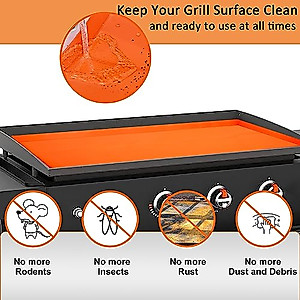Silicone Griddle Mat for Blackstone 28 Inch Griddle, Heavy Duty Silicone Grill Mat, Protect Griddle Cooking Surface from Dust, Debris, Rust, Silicone Griddle Cover Flat Top Griddle Keep Griddle Clean