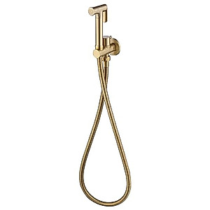 ifgswopq Handheld Bidet Sprayer for Toilet Bidet Sprayer Wall Mount Bidet Shower Head Bidet Sprayer for Toilet All Copper,Brushed Gold (Brushed Gold)