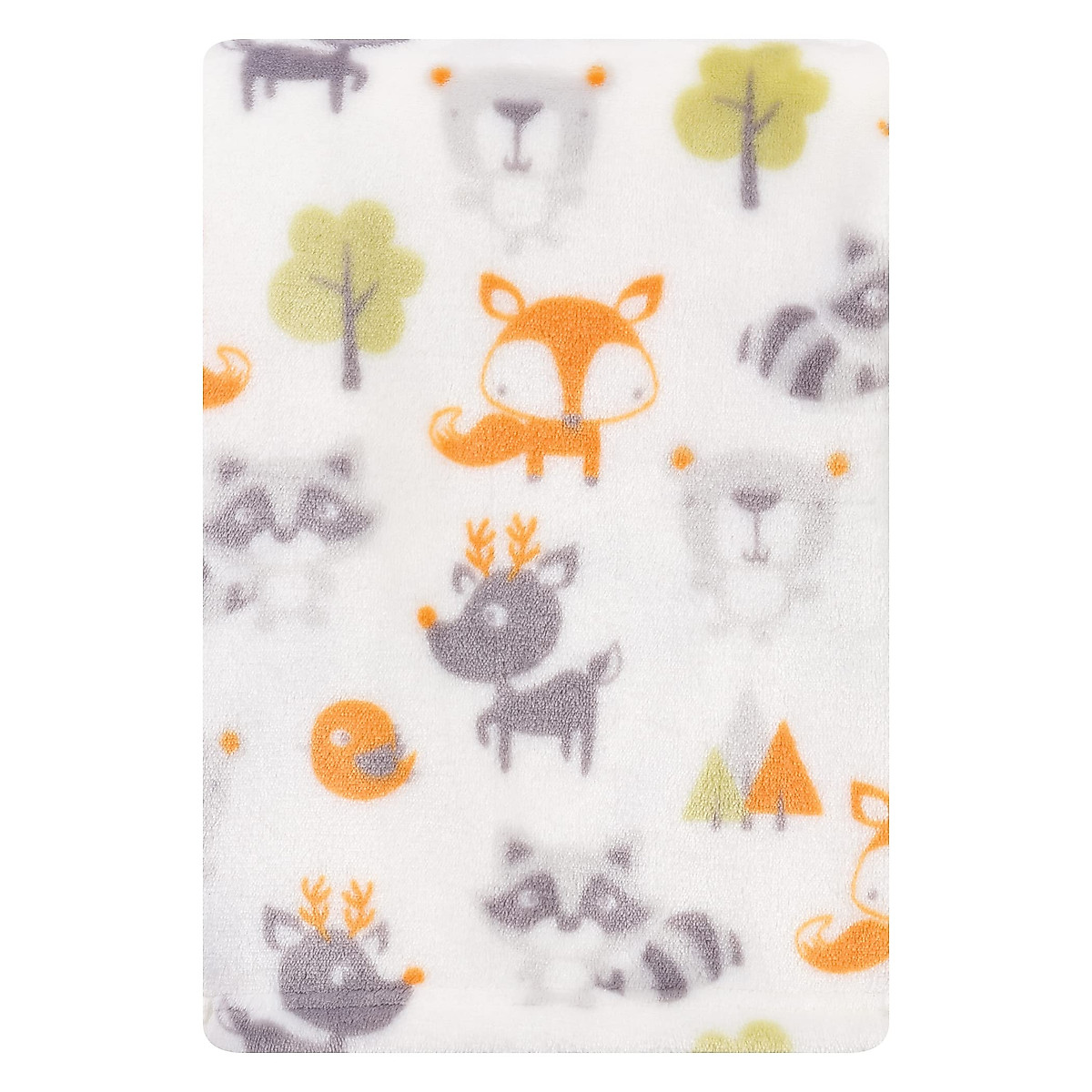 Trend Lab Plush Baby Blanket, Green Forest Pals