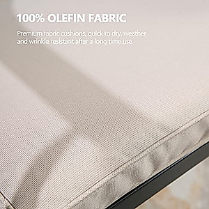 Ulax Furniture 2-Piece Patio Swivel Bar Stools Outdoor Bar Height Chairs Patio Metal Bistro Chairs with Seat Cushion for Backyard, Patio, Lawn, Garden