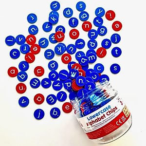 hand2mind Lowercase Alphabet Chips, Toddler Learning Letters for Spelling, Learn to Spell for Kids, Reading Tools for Kids, Science of Reading Manipulatives, Teaching Supplies Kindergarten