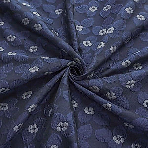 XMTXZYM 2 Meter Embossed Yarn Dyed Jacquard Fabric Women's Spring Autumn Elegant Dress Decorative Making Fabric