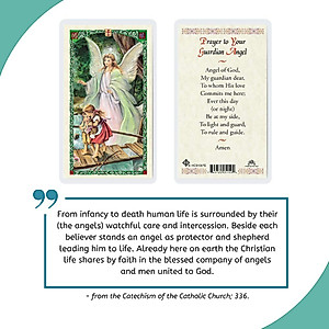 Prayer to Your Guardian Angel Holy Card (HC92E) -047- Laminated