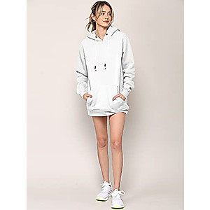 Made By Johnny WSK2375 Hoodie Hoody with Airpods Strap Anti-Lost Leash String - Compatible with Airpods Pro/2/1 M White