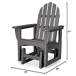 POLYWOOD® Classic Adirondack Glider, Slate Grey