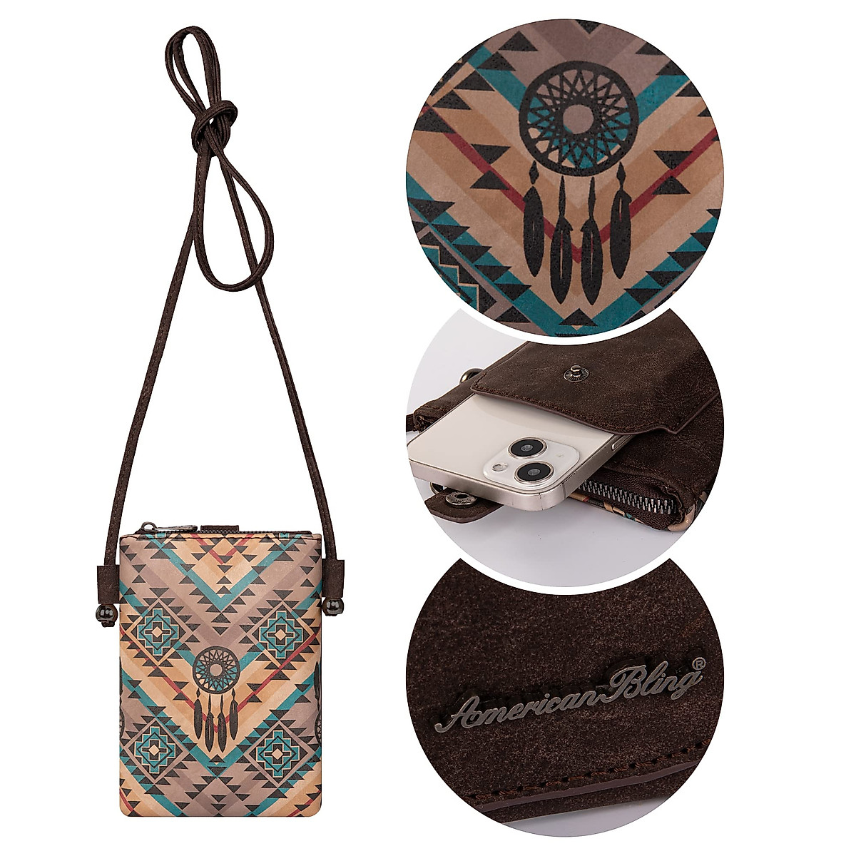 Montana West Cross Body Purse Women's Crossbody Handbags Trendy Crossbody Wallet Western Cute Cell Phone Crossbody Small Phone Purse Womens Purses and Handbags Sacs dame Bolsos de señora PH02-205CF