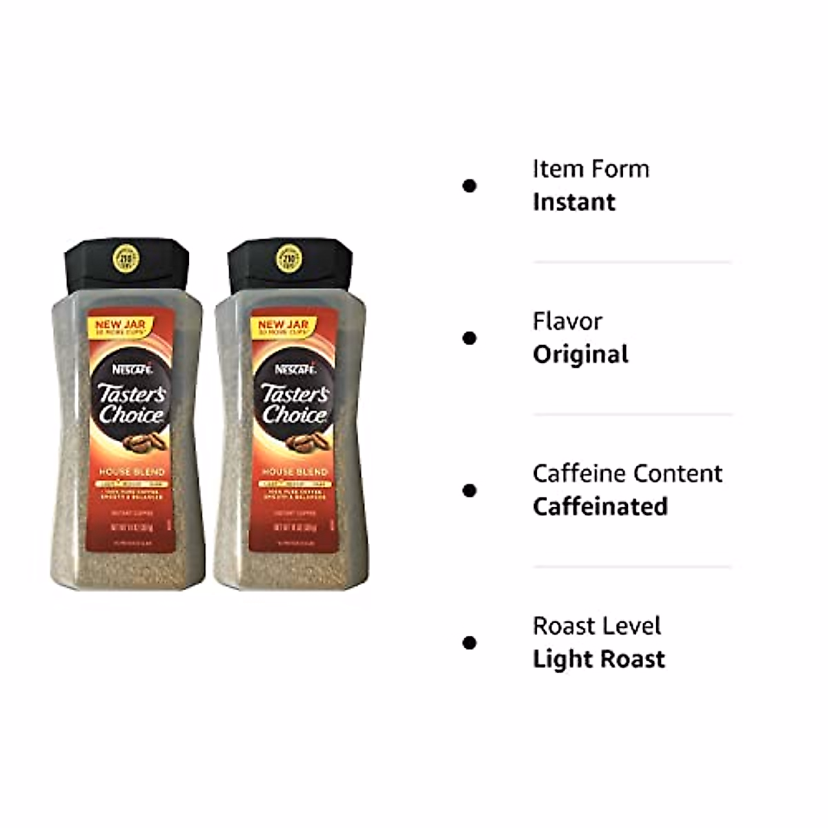 Taster's Choice Original Gourmet Instant Coffee 14 Oz, Pack of 2