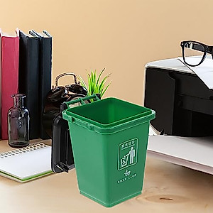 Cabilock Mini Dumpster Small Recycling Bin 2 Pcs Mini Pencil Stand Small Trash can Office Supplies Organizer Curbside Garbage Trash Mini Dumpster Pencil Holder