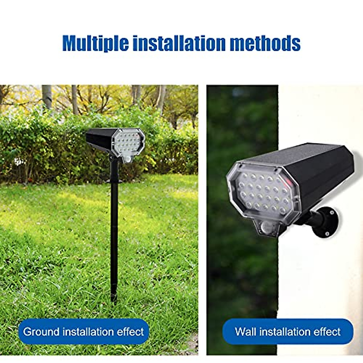 FASJ Solar Wall Lamp, ABS Smart Solar Lawn Light for Home for Decoration for Courtyard Garden for Lighting