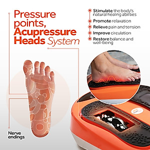 Power Legs Electric Foot Massager Machine with Remote Control, Adjustable Speed, Vibration - Calf Massager - Feet Massager for Neuropathy Pain Relief, Plantar Fasciitis, Leg Blood Circulation