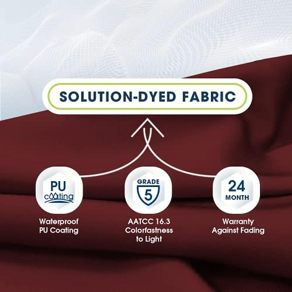 wikiwiki S Series Cantilever Patio Umbrellas 10 FT Outdoor Offset Umbrella/Fade & UV Resistant Solution-dyed Fabric, 5 Level 360 Rotation Aluminum Pole for Deck Pool Backyard Garden, Burgundy