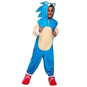 Rubies Sonic Oversized Jumpsuit Kid's Costume for Themed Parties and Halloween, Small