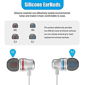AMVR Noise Isolating Earbuds Earphones Custom Made for Meta Quest 2 VR Headset, with 3D 360 Degree Sound in-Ear Headphones and Earphone Silicone Holders (White)