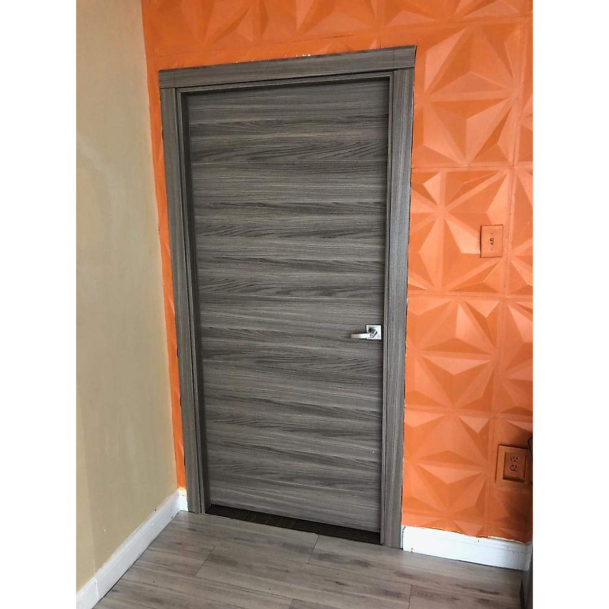 SARTODOORS Planum 0010 Interior Door Slab 36" x 80" Closet Sliding Flush Wood Ginger Ash No Pre Drilled