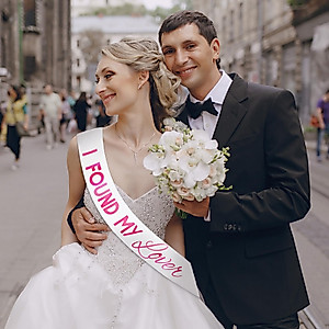 Bride To Be Sash, Bachelorette Sash with Hot Pink Foil, I Found My Lover Sash for Bachelorette Party Decorations, Bridal Shower Accessory Gift, Bridesmaids Favor, Engagement Supplies, Cute Bride Sash