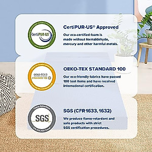 Olee Sleep Tri-Folding Memory Foam Mattress Topper, 4 Inch Gel Folding Mattress for Camping, Foldable Guest Bed, CertiPUR-US Certified, Soft, Blue, Twin Size