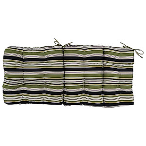 Blazing Needles Multi-Section Tufted Outdoor Chair Cushion, 22 x 45, Eastbay Onyx