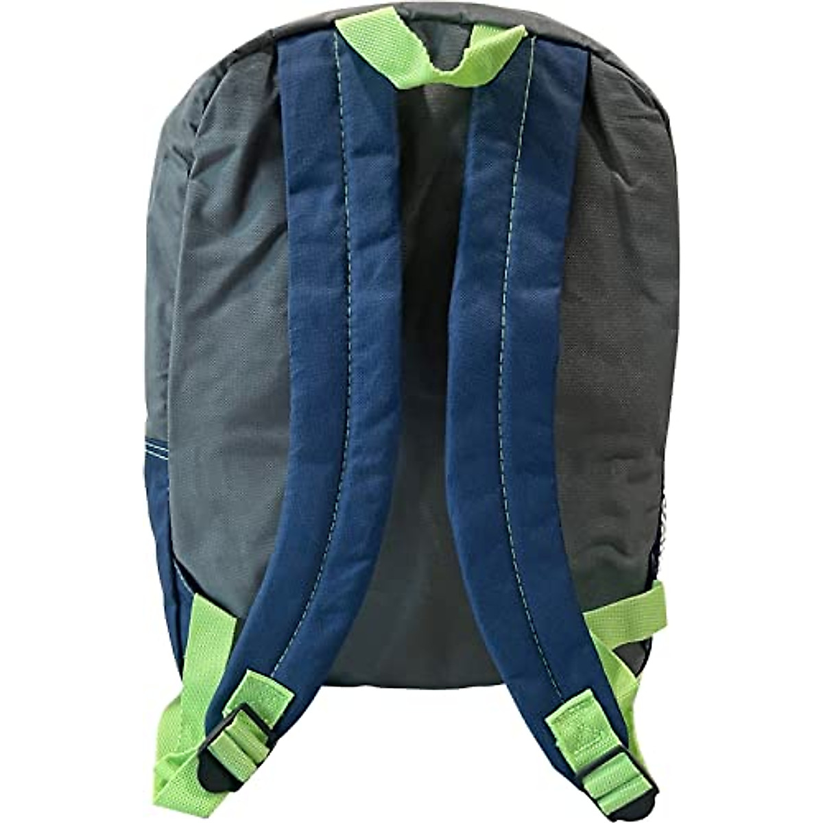 Fast Forward Star Wars The Mandalorian Baby Yoda 15 Inch Kids Backpack With Removable Lunch Box (Grey-Navy-Green)