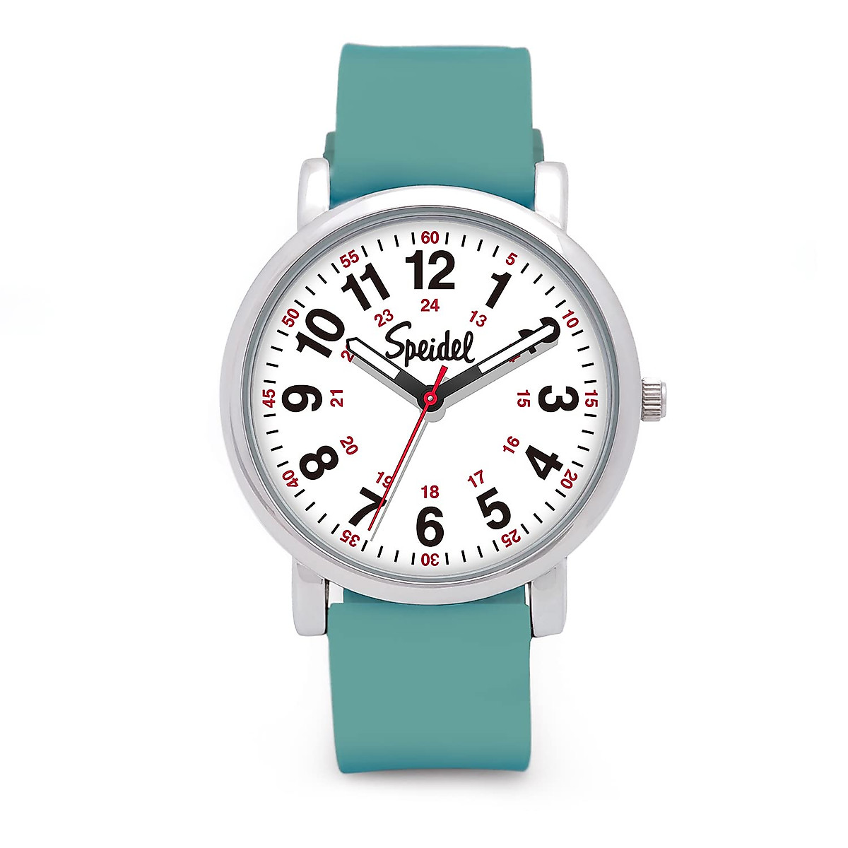 Speidel Original Scrub Watch™ for Nurses, Medical Professionals, Mens and Womens Watch with Second Hand Nursing, Nurse Watches for Women Men, Waterproof 12 and 24 hr Time - Teal