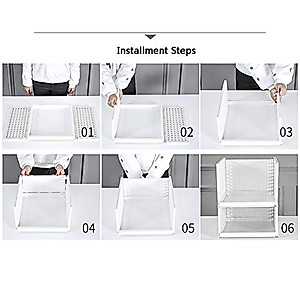 HOUTBY Stackable Wardrobe Organizer Drawer Plastic Storage Shelves Multifunctional Closet Cabinet Cube Basket Bins Organizer Containers for Clothes Shoes Toys Towels Bedroom Living Room