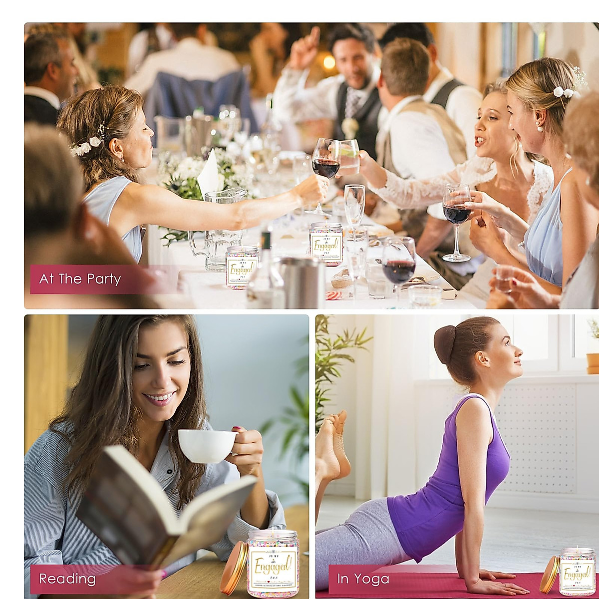 Engagement Gifts for Couples, in My Engaged ERA! Scented Candle, Engagement Party Decorations, Engagement and Bridal Shower Gifts for Her, 7oz Natural Soy Lavender Candle with 50+ Hours Burn Time