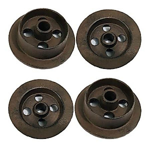 4 Rustic Cast Iron Mining Cart Wheels 5 3/4" Wide Display Track Cart Wheel
