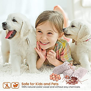 Homode Cedar Blocks for Clothes Storage, 100% Aromatic Red Ceder Wood, Cedar Balls and Cedar Rings for Closets and Drawers