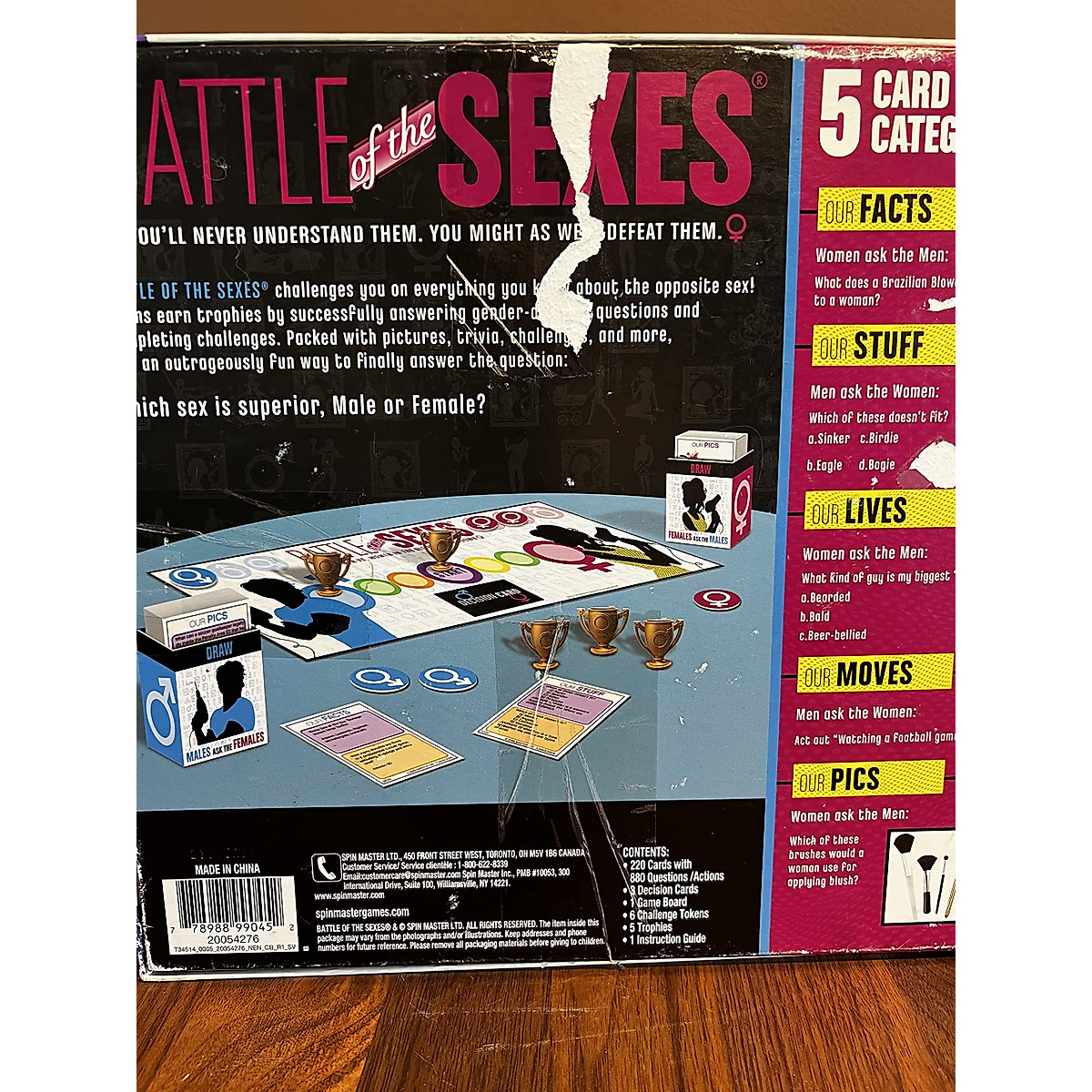 Battle of the Sexes Adult Board Game - Funny Card Games for Adults - Trivia Game Pitting the Men Against the Women - Great for Parties and Couples' Night - 2 or More Players - Ages 16 and Up