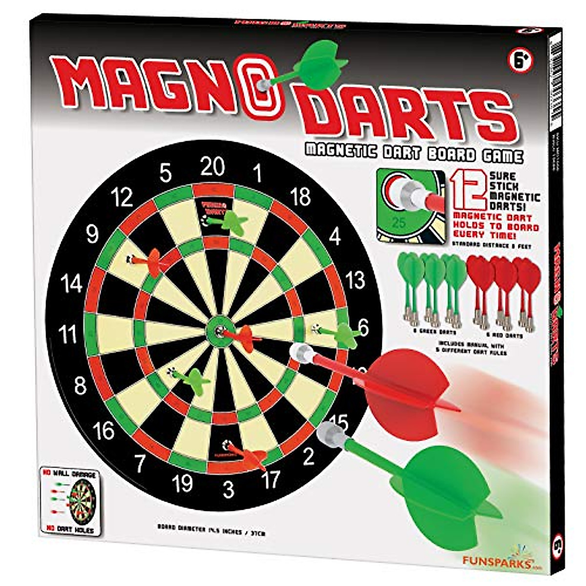 Magnetic Dart Board Game – 12pcs – Best Kids Magnetic Darts Boys Toys Gifts Indoor Outdoor Games for Family and Friends – Safe Dart Game Set for All Ages 5 6 7 8 9 10 11 12 Year Old Kids and Adults
