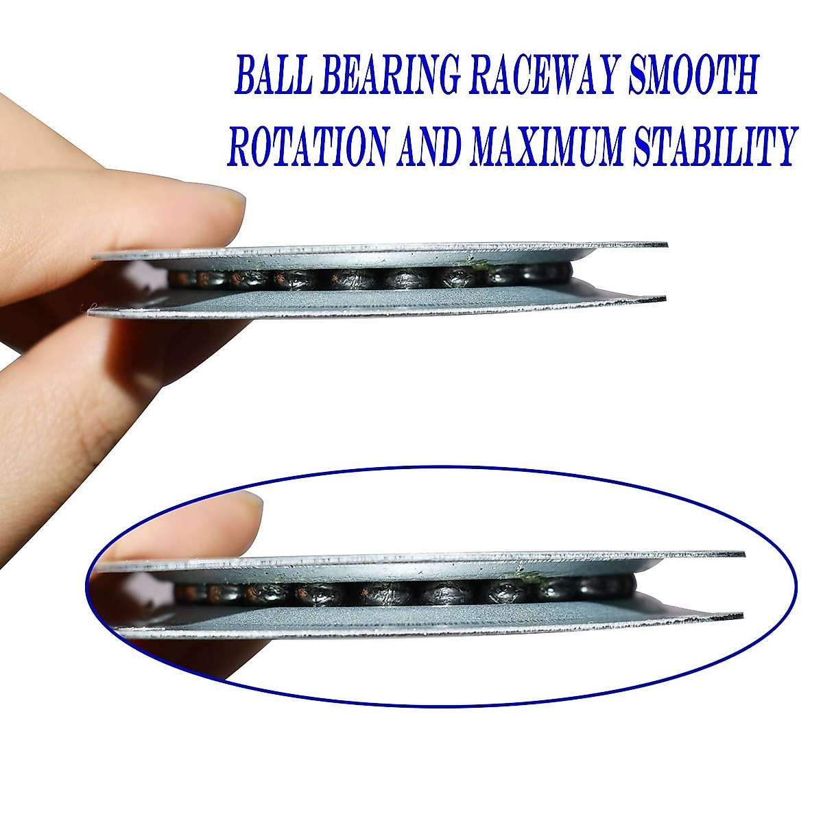 10Pack Lazy Susan Hardware, 3” Square Ball Bearing Swivel Plate, 120lbs Capacity 5/16” Thick Rotating Disc, Lazy Susan Turntable for Serving Trays, Kitchen Cabinet, Craft Project, Makeup Holder