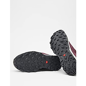 Salomon Outline Hiking Shoes for Women, Wine Tasting/Quarry/Green Gables, 6