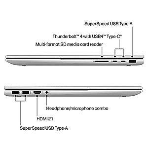 HP 2022 Newest Envy Laptop, 17.3" Full HD Touchscreen, 12th Gen Intel Core i7-1260P 12-Core Processor, 32GB RAM, 2TB PCIe SSD, Backlit Keyboard, HDMI, USB Type-C, Wi-Fi 6, Windows 11 Home, Silver
