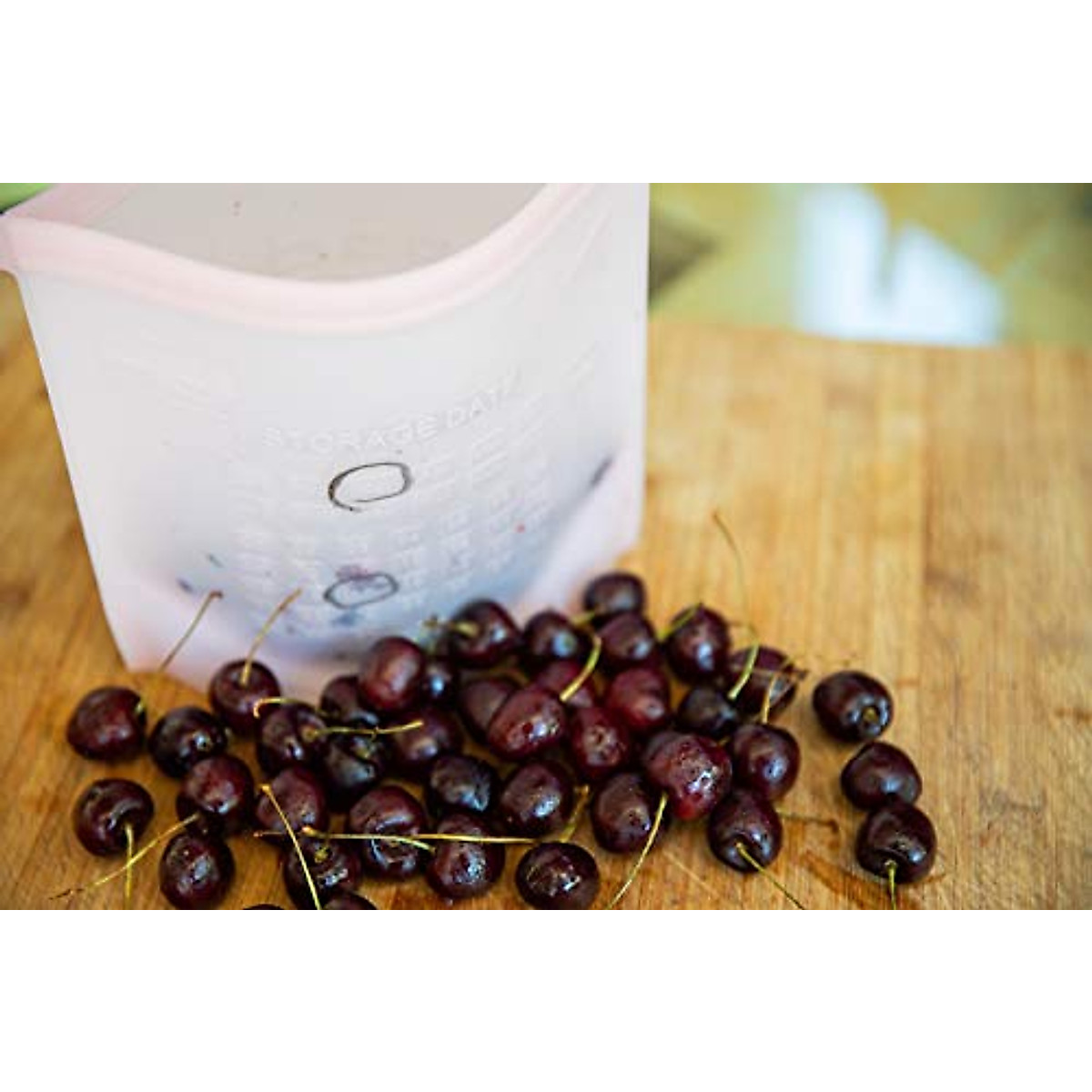 Reusable Silicone Food-Storage Cooking Bags - Airtight Zip Seal Colored Containers Keep Food Hot or Cold - Baby Food Prep or Sous Vide - (2L 4M bags)…