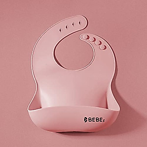 Silicone Bibs for Babies and Toddlers Boys and Girls, Pack of 3, Durable, Waterproof, Reusable, Baby Bibs from 6 Months and Up (White/Pink/Green)