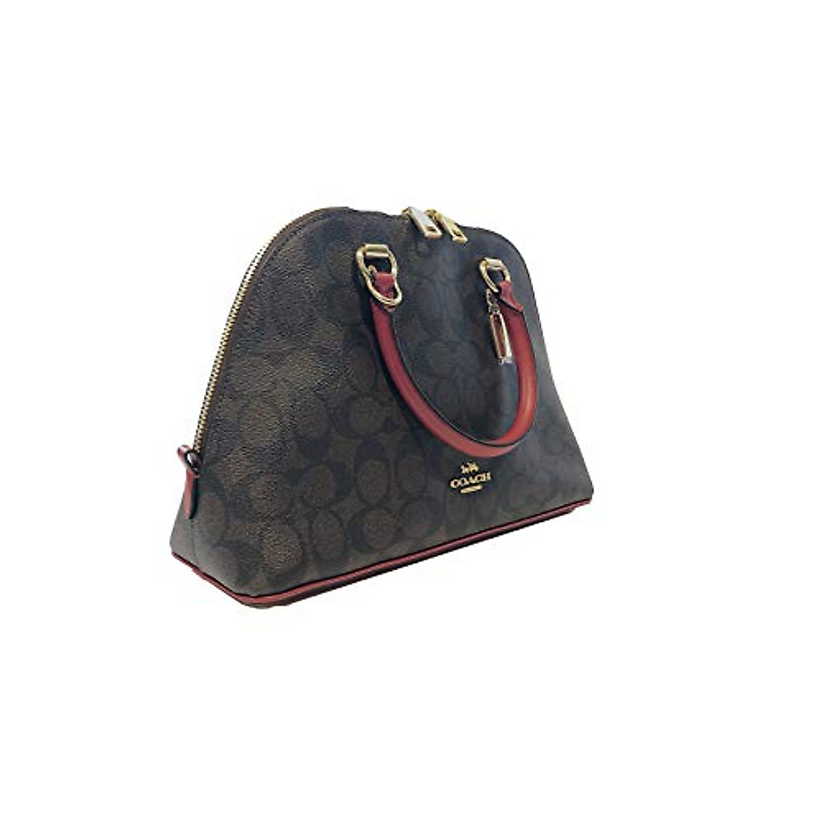 Coach Katy Satchel In Signature Canvas (IM/Brown 1941 Red)