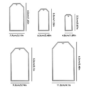 3 Sets Cuttting Dies for Card Making, FineGood Geometry Metal DIY Cutting Die Frames Die-cuts Stencils for Scrapbooking Album Decoration