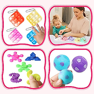 55 PCS Party Favors for Kids,Fidget Toys Bulk,Valentines Day Gifts for Kids,Treasure Chest Prizes,Goodies Bag Fillers,Treasure Box Toys Classroom Prizes