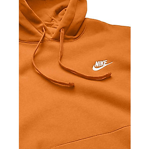 NIKE Men's Sportswear Club Pullover Hoodie, Soft Hoodie for Men with Kangaroo Pocket, Kumquat/Kumquat/White, XX-Large