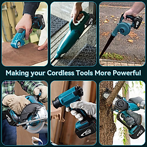 Replacement for Makita 18V Battery 6.0Ah Compatible with Makita 18 Volt Battery Lithium-ion BL1860B BL1860 BL1850 BL1850B BL1840 BL1830 Compatible with Original Makita 18V Battery Chargers