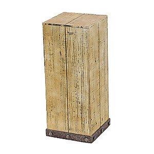 Deco 79 Rustic Wood Square Pedestal Table, Set of 3 39", 30", 22"H, Brown