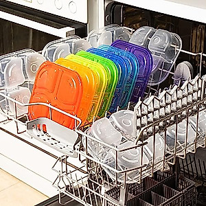 SANOEARTH Snack Containers [7 Packs] Lunch Containers For Kids | Lunchable Container | Snack Containers for Kids | Snack Containers For Adults | 3 Dippers